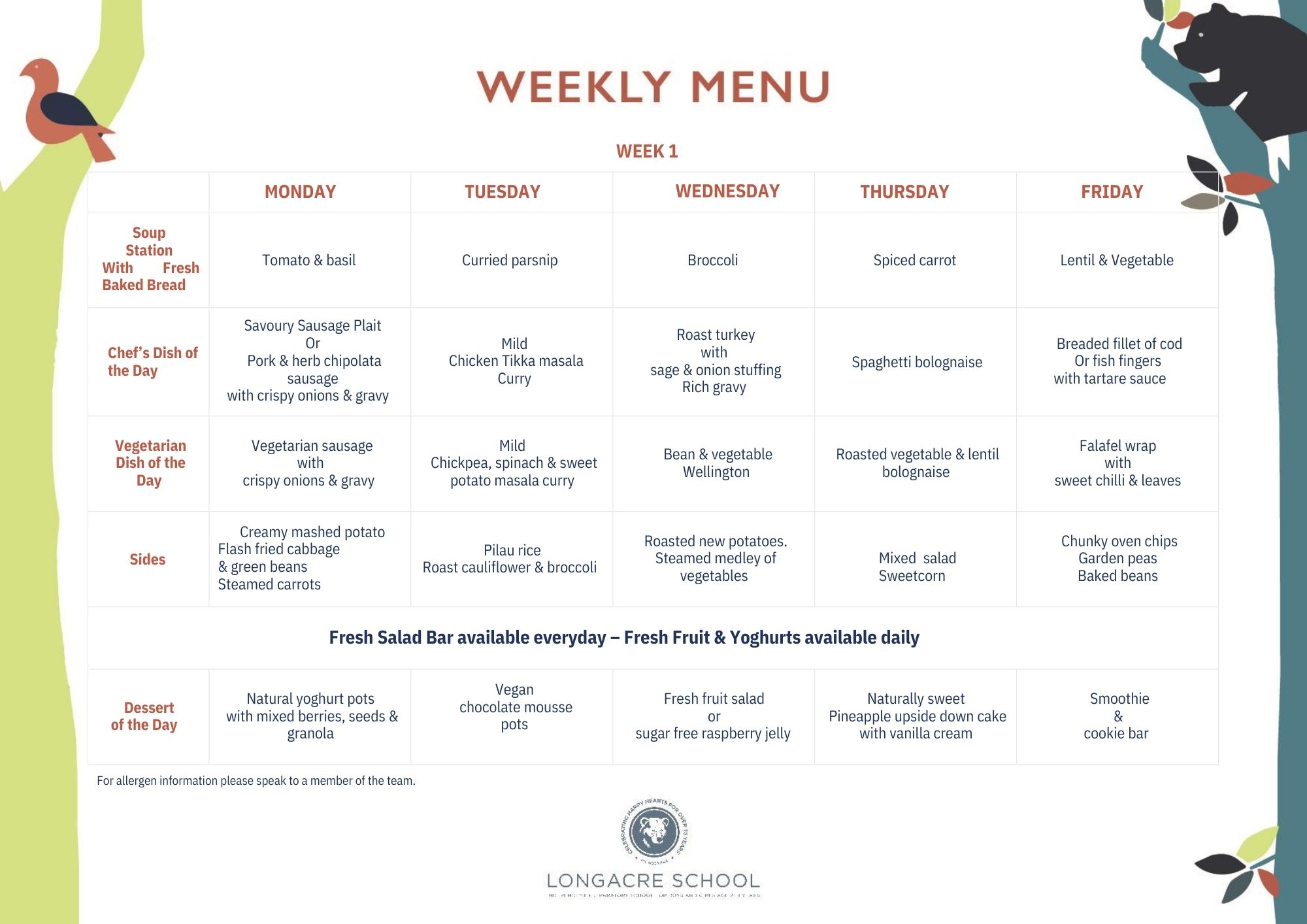 Catering | Independent School, Guildford | Longacre School